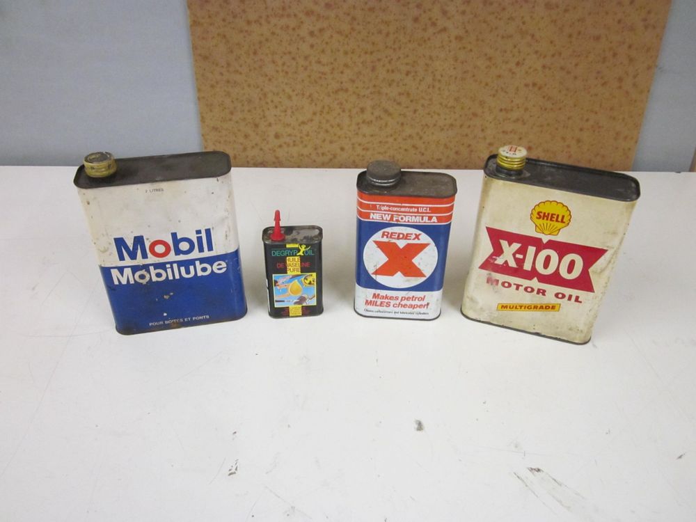 SHELL MOBIL OIL Antik Oelkann öldose Bidon Huile Oldtimer (Gebraucht ...