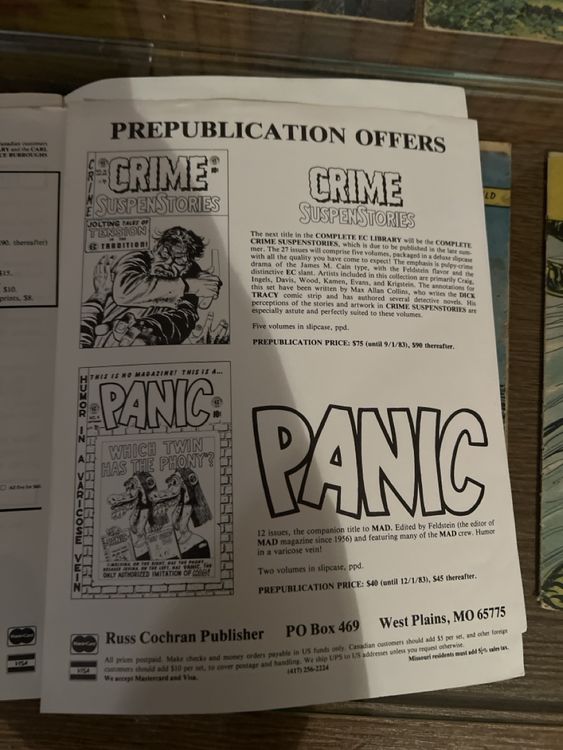Weird Fantasy, EC Comics, Russ Cochran Publisher Catalog 83 (Gebraucht ...
