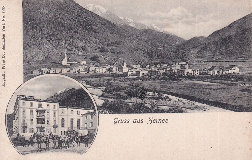 Zernez GR - Pferde-Hotelkutschen beim Hôtel BAER | Kaufen auf Ricardo