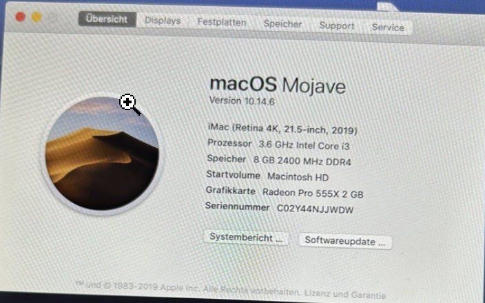 Apple iMac 21.5" 4K (2019) – i3, 8 GB RAM – Abholung (Gebraucht) in ...