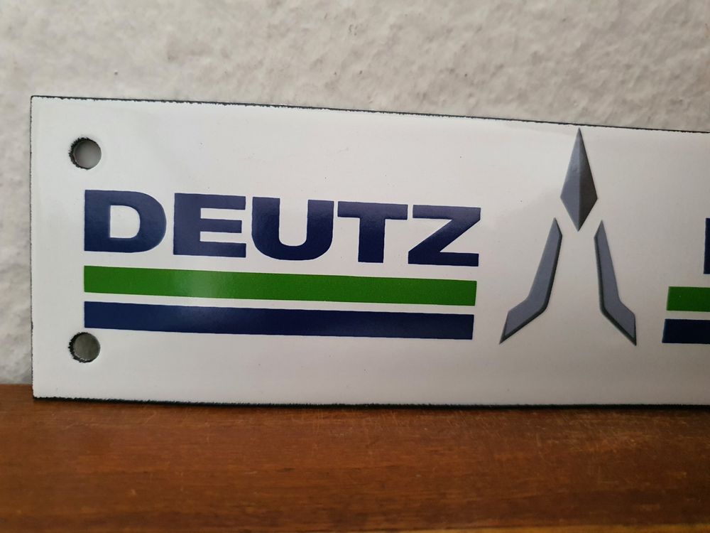 Emailschild Deutz Fahr Logo Traktor Emaille Schild Reklame | Kaufen auf ...