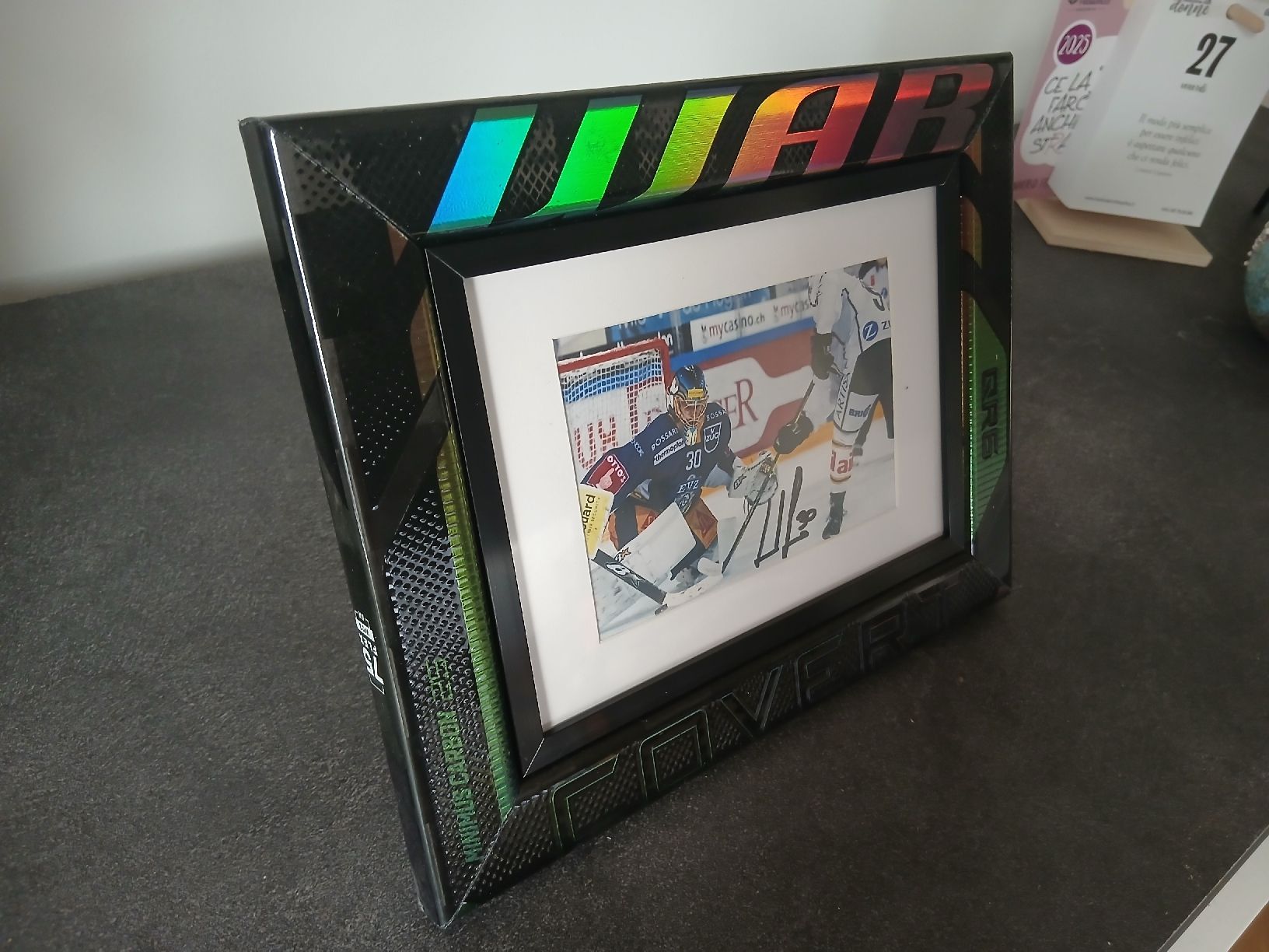 Hockey stick frame for photo with glass, NHL, NL, SHL, ... (Gebraucht ...