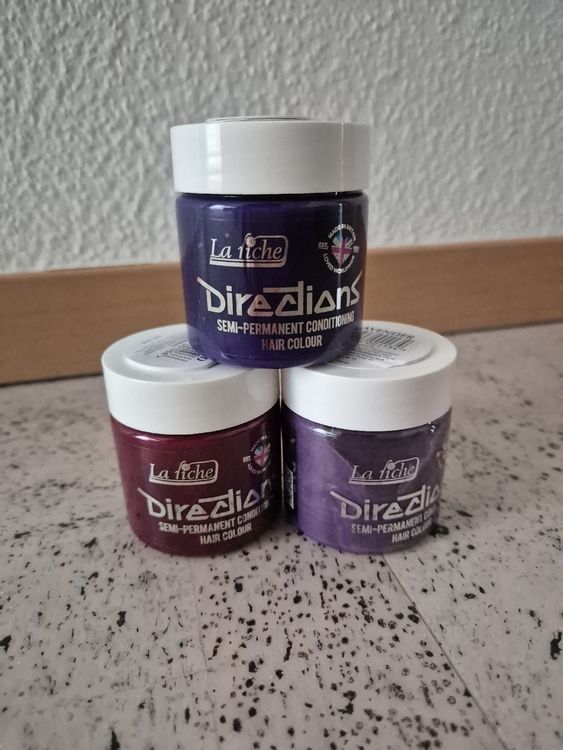 Directions Semi Permanent Hair Color - Blue, Red, Lavender (Neu und ...