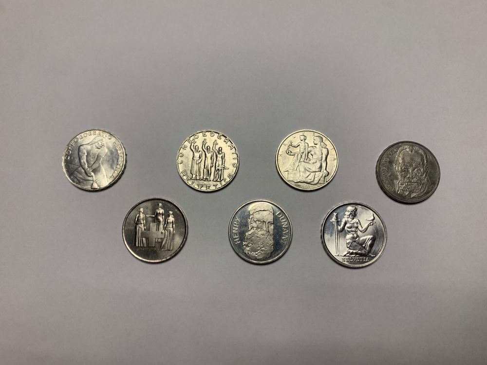 7 Schweizer 5 Franken Gedenkmünzen | Kaufen auf Ricardo