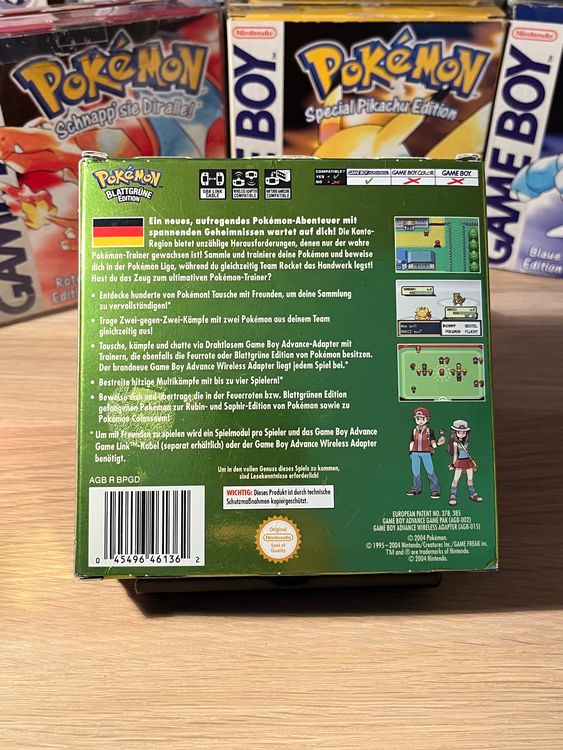 Pokemon Blattgrüne Edition OVP + Wireless Adapter Gameboy (Gebraucht ...