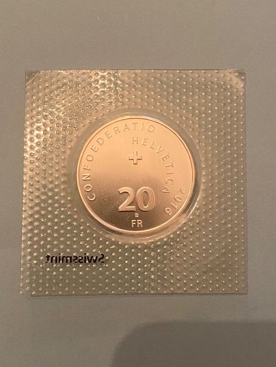 Gedenkmünze 20 Franken Gotthard 2016 Swissmint (Neu und originalverpackt) in Arlesheim für CHF ...