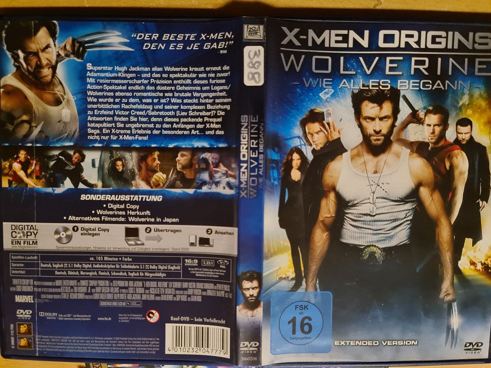X-Men Origins: Wolverine DVD Extended Version (Gebraucht) in Dintikon ...