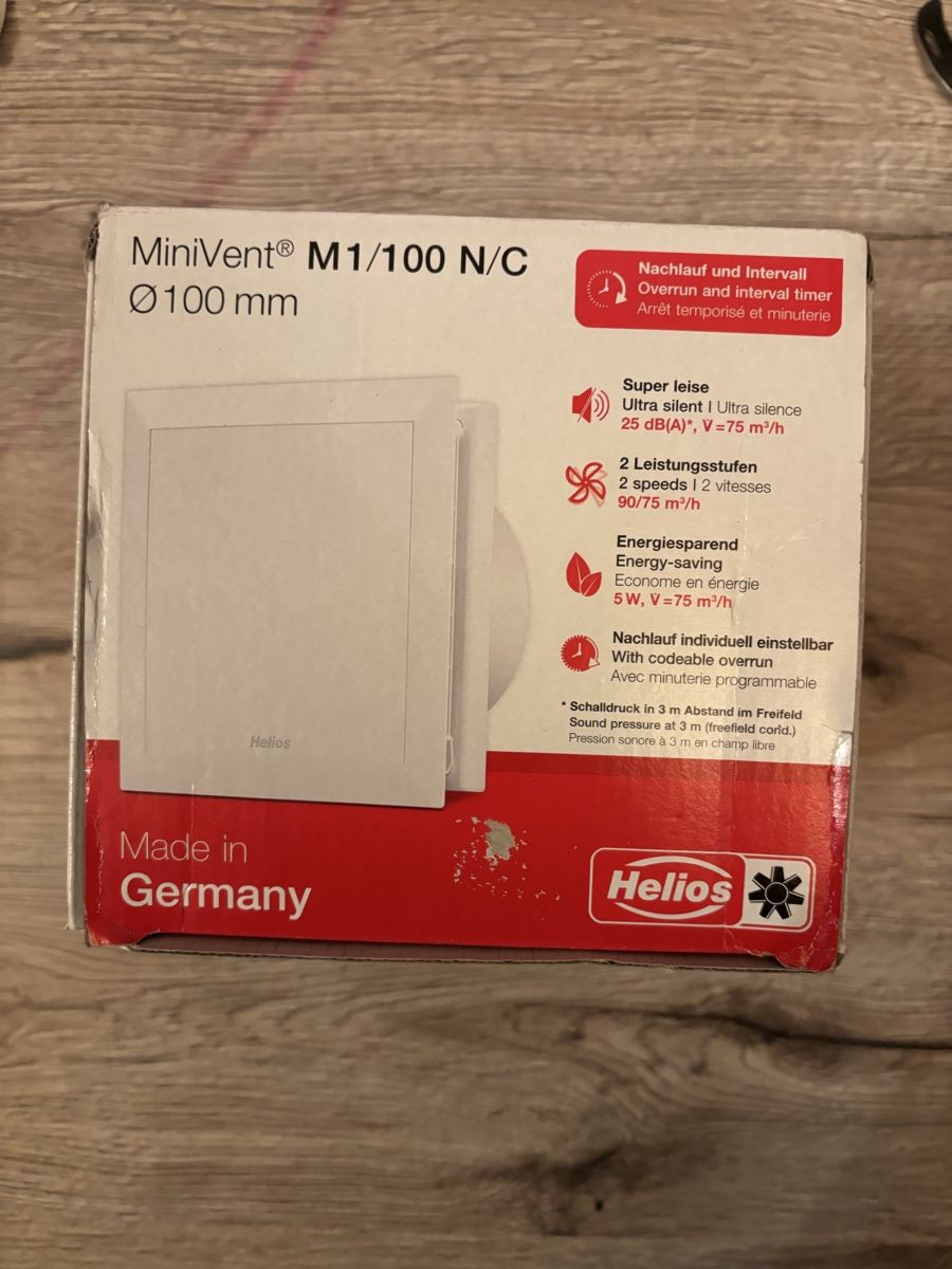 Neuwertiger Helios MiniVent M1/100 N/C Lüfter Ø100mm (Neu und originalverpackt) in Zürich für ...