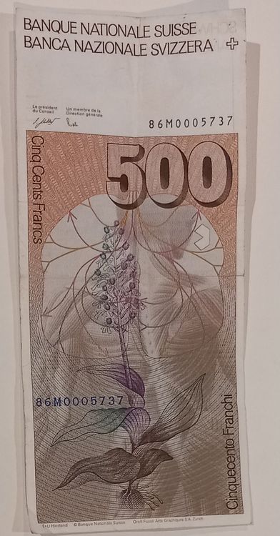 Billet de 500 chf SUP (von Haller) (Gebraucht) in Vollèges für CHF 700 ...