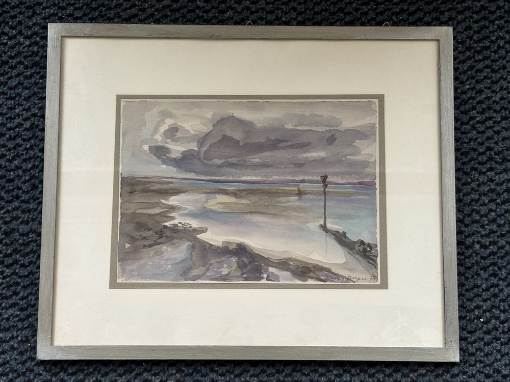 Aquarell DAISY MEYER "Das Watt", 1979 gerahmt (Gebraucht) in Konolfingen für CHF 25 – mit ...