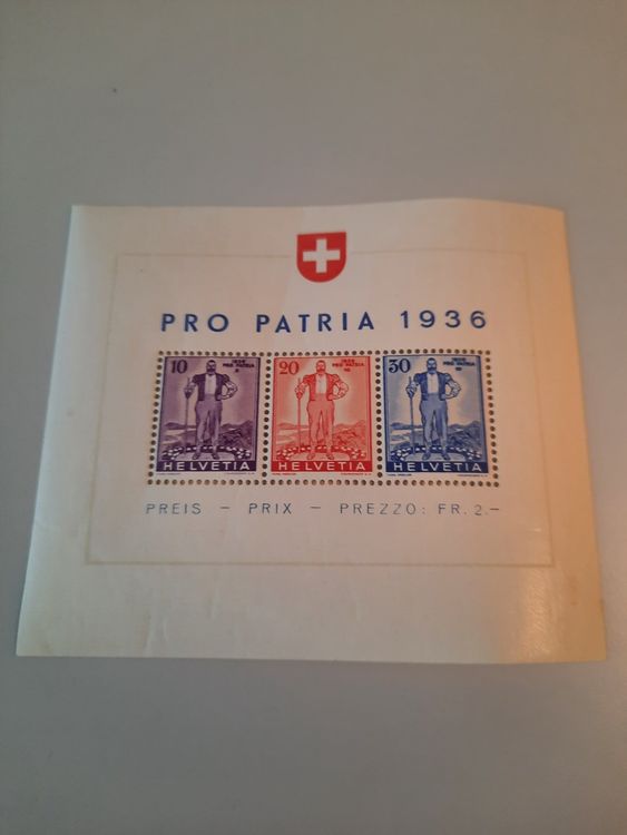 Pro Patria 1936 | Kaufen auf Ricardo