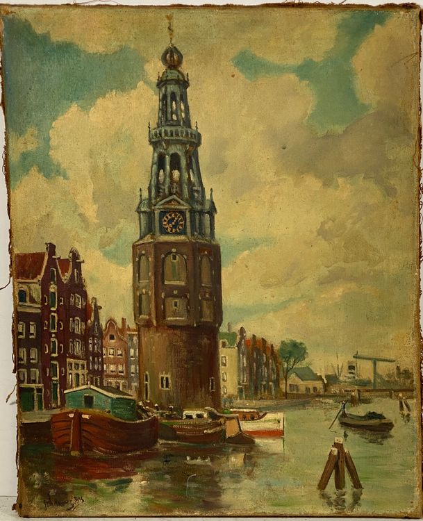 Europäische Schule Stadt Ansicht Gemälde unleserlich Sig. (Gebraucht) in Root für CHF 25 – mit ...