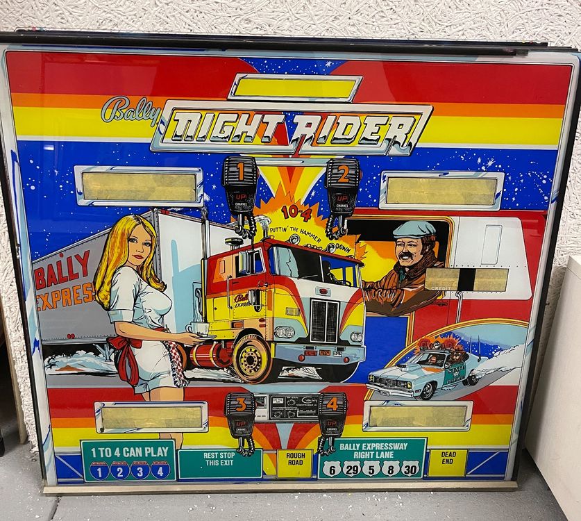 Flipper Backglass Night Rider Bally 1976 (Gebraucht) in Horgen für CHF ...