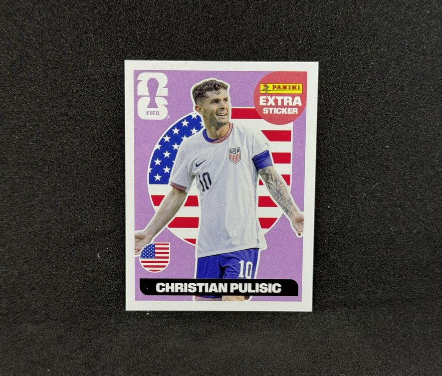 Christian Pulisic Panini 2026 Extra Sticker Regular Violet (Neuf (Voir ...