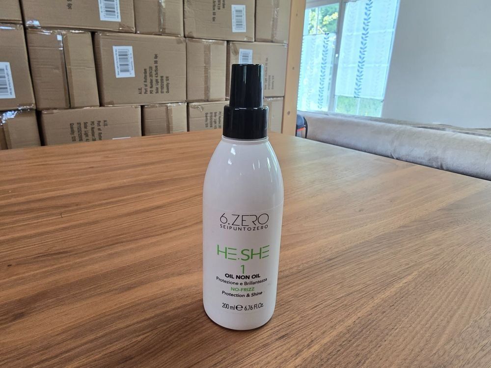 6.Zero HE.SHE 1 Oil non Oil Antikraushaar Spray 200ml ab 1.- (Neu ...