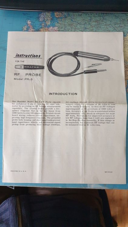 Heathkit RF Probe Model PK-3 Manual (Gebraucht) in Boniswil für CHF 3 ...