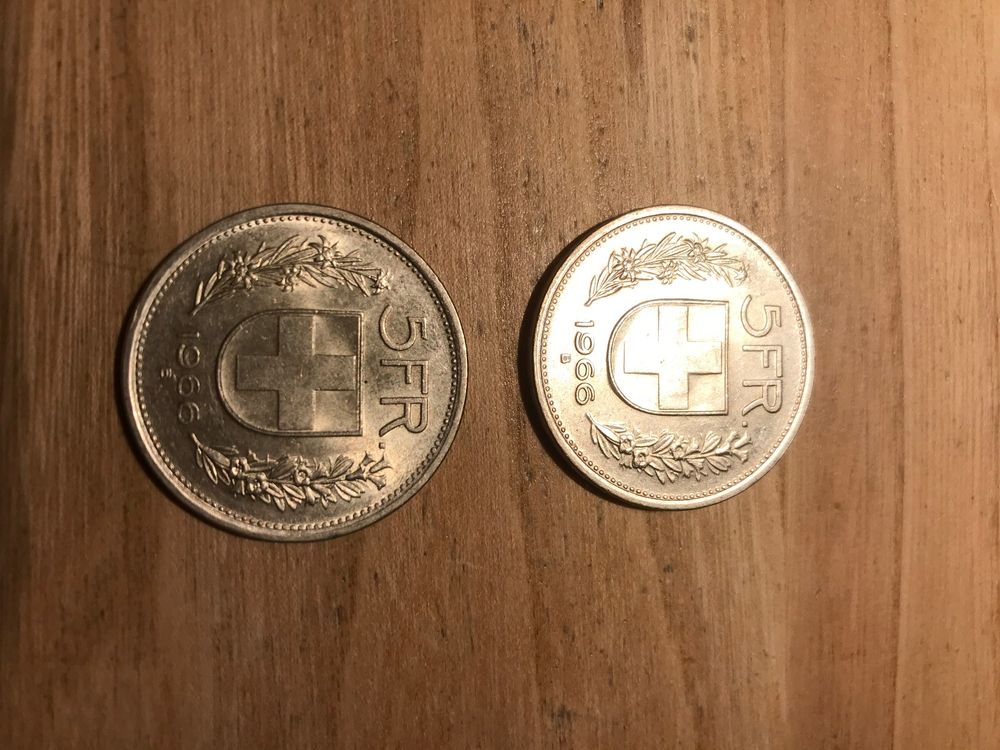 5 Franken silber 1966 2 Stück | Kaufen auf Ricardo