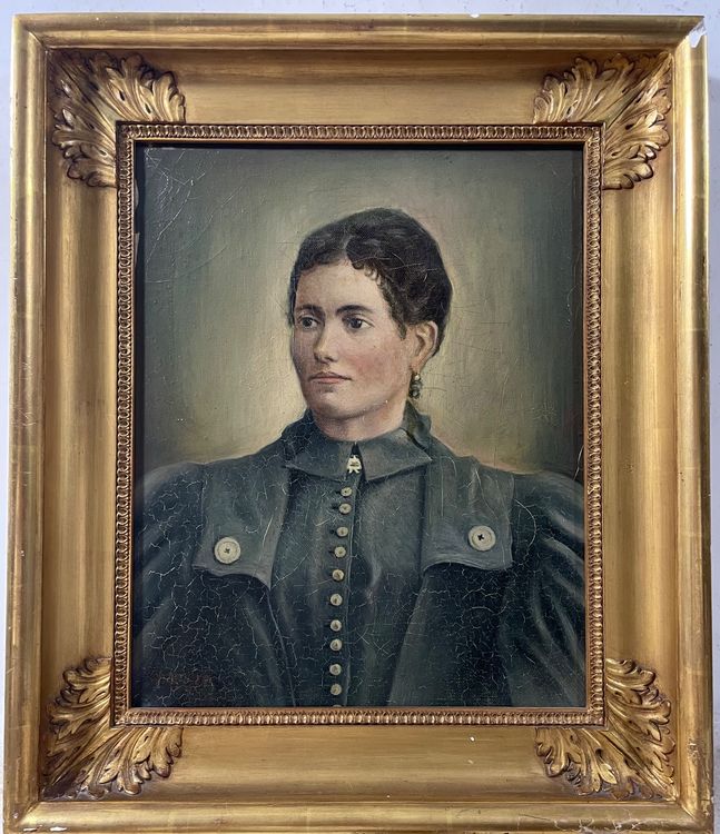 Antikes Gemälde einer Dame Monogrammiert | Kaufen auf Ricardo