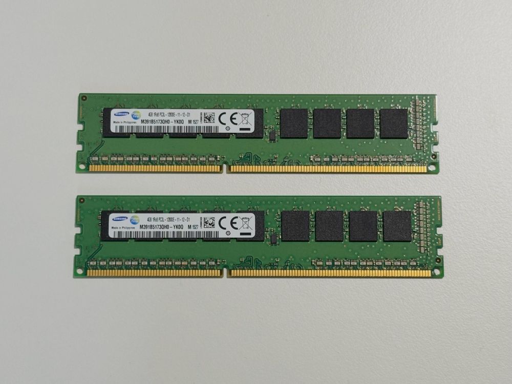 2x RAM DDR3 4Go Samsung PC3L-12800E | Kaufen auf Ricardo