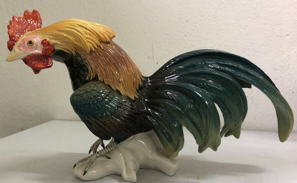 Grosse 50er Jh Porzellan Hahn Skulptur (Gebraucht) in Root für CHF 70 ...