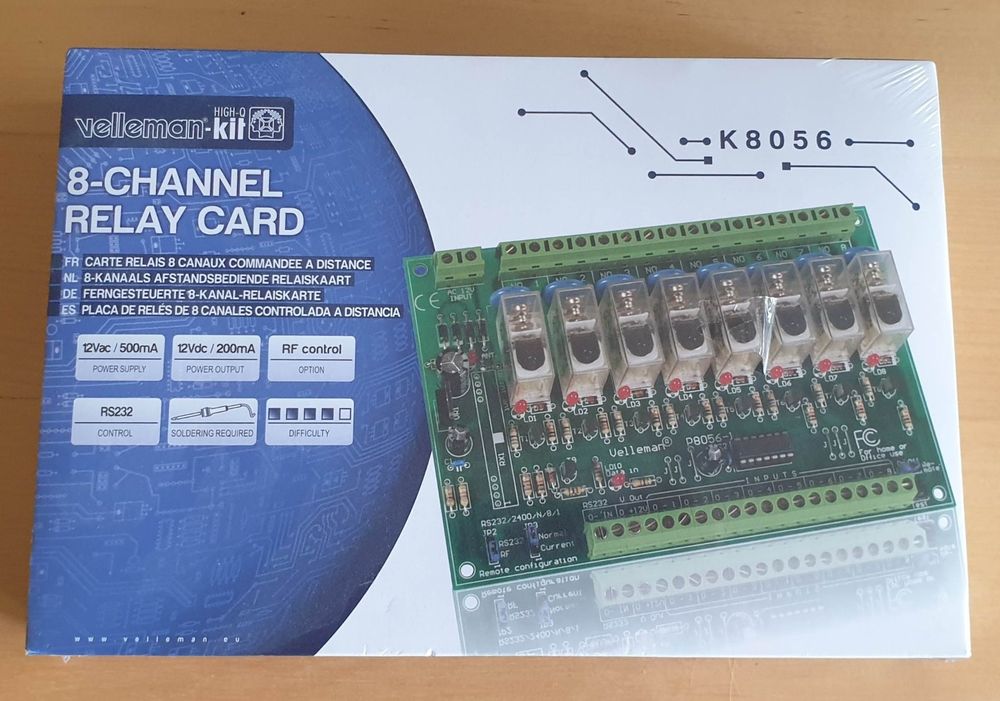 Velleman K8056 8 channel relay card | Kaufen auf Ricardo