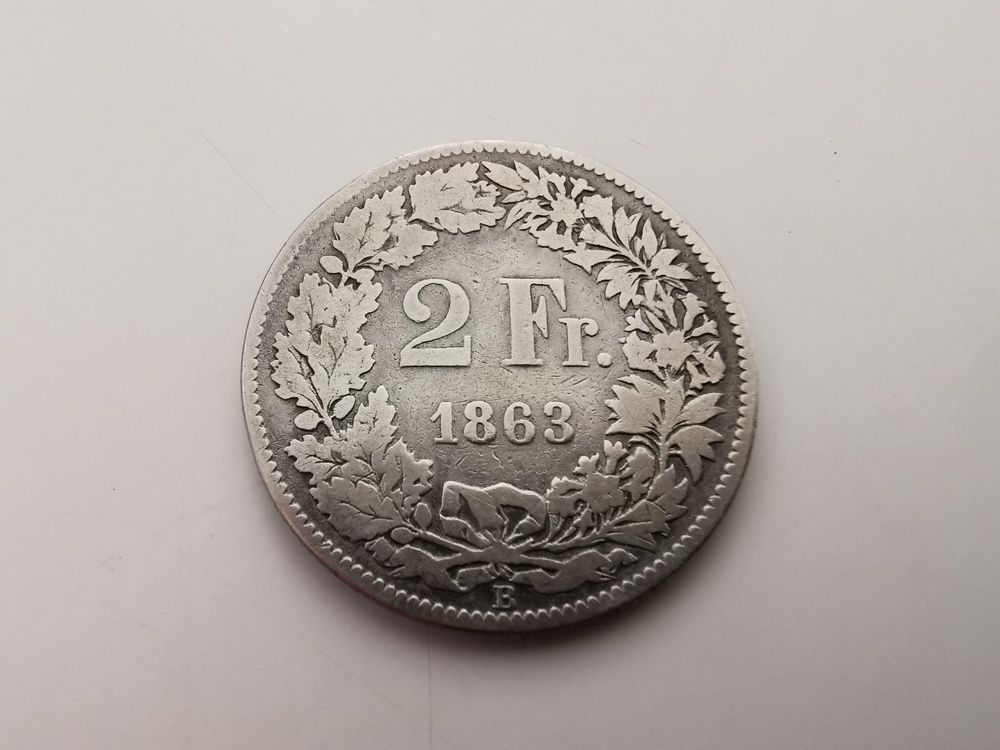 2 Franken 1863 RAR (Gebraucht) in Zürich für CHF 160 – mit Lieferung auf Ricardo kaufen