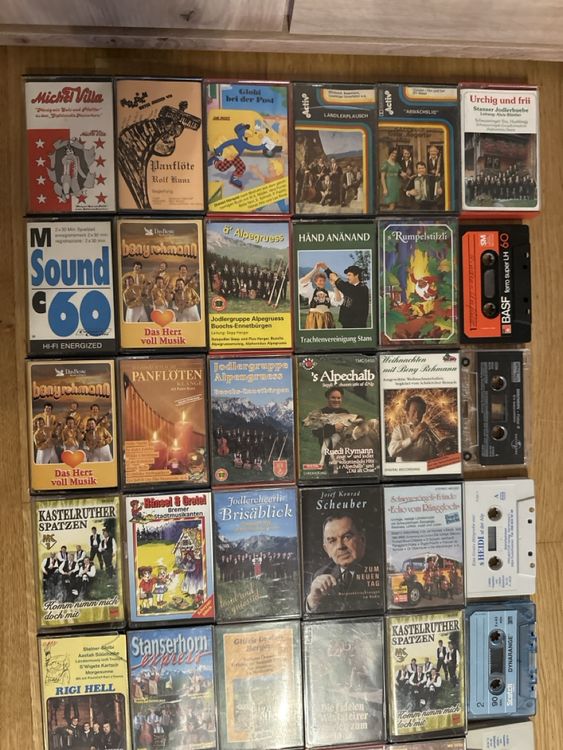 Vintage Swiss Music Cassette Tape Collection - 48 Tapes (Gebraucht) in ...