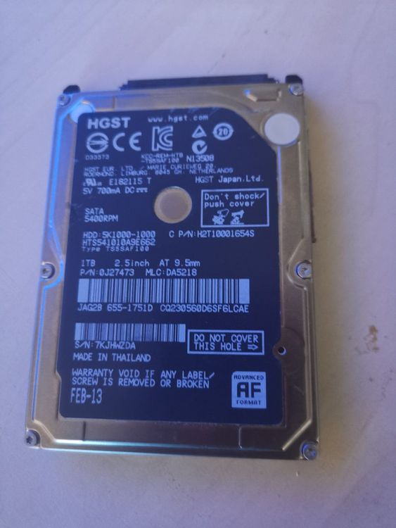 Festplatte 1 TB (Gebraucht) in Burgdorf für CHF 10 – mit Lieferung auf ...