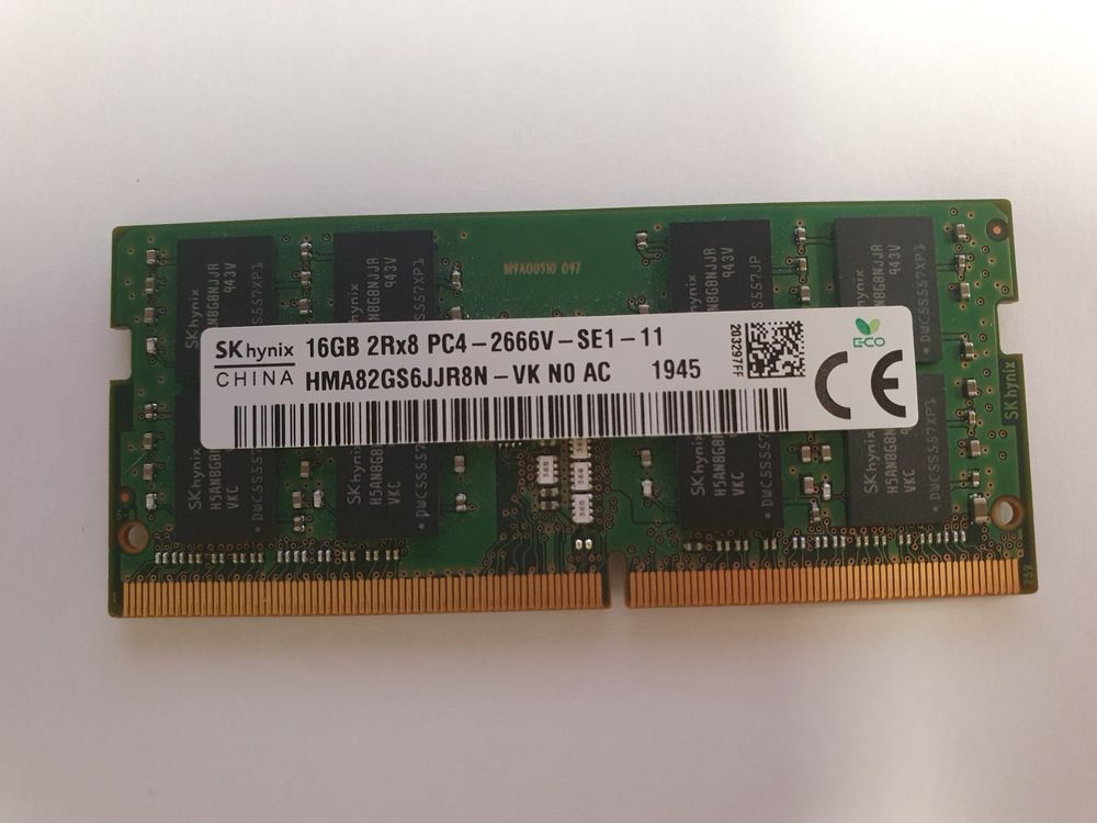 16GB Hynix SO-DIMM DDR4 2666MHZ PC4-21300 | HMA82GS6JJR8N-VK | Kaufen ...