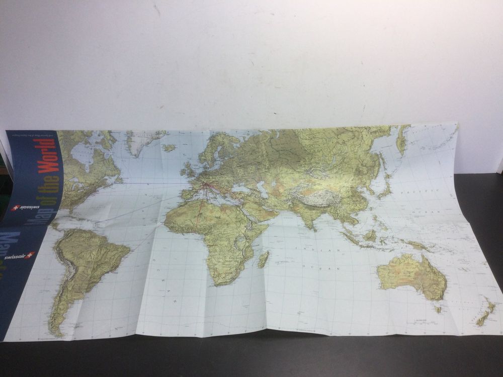 Swissair Map of the World and Special Map of the Alpine | Kaufen auf ...