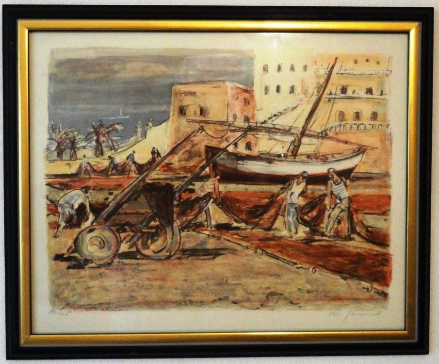 Genoud Nanette "Hafen" Farb Lithographie 152/200 (Neu (gemäss Beschreibung)) in zurich für CHF ...