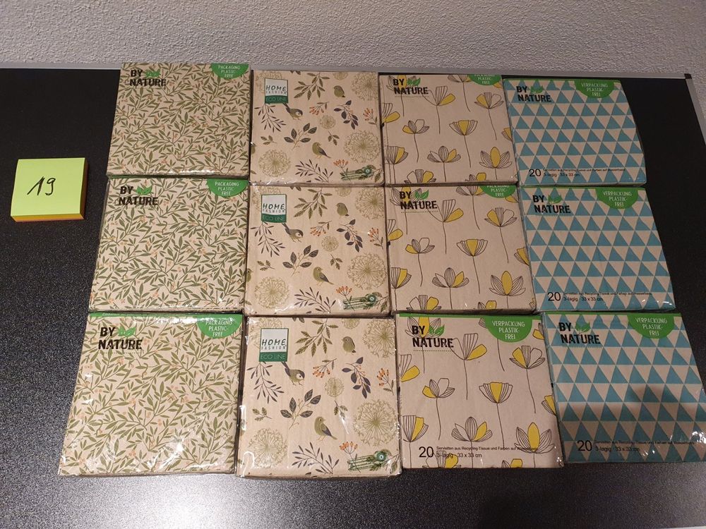 Servietten - 12 Packungen - 33cm x 33cm (Neu und originalverpackt) in ...