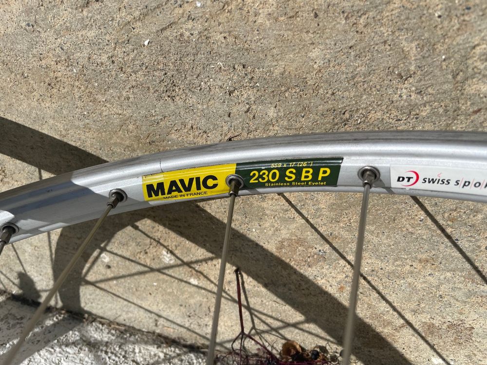 Retro MTB Laufradsatz Shimano XT / Mavic 230 (26") (Gebraucht) in Massongex für CHF 60 – mit ...