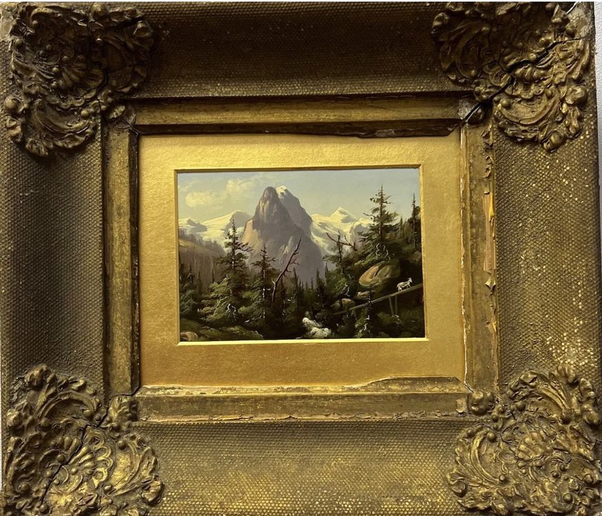 ALEXANDRE CALAME 19. JAHRHUNDERT ANTIKES ÖLGEMÄLDE um 1850 (Gebraucht ...