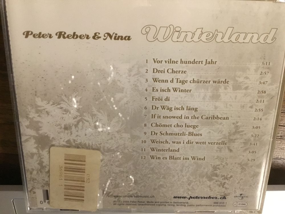 Peter Reber & Nina - Winterland CD - Winter Hits (Gebraucht) in ...