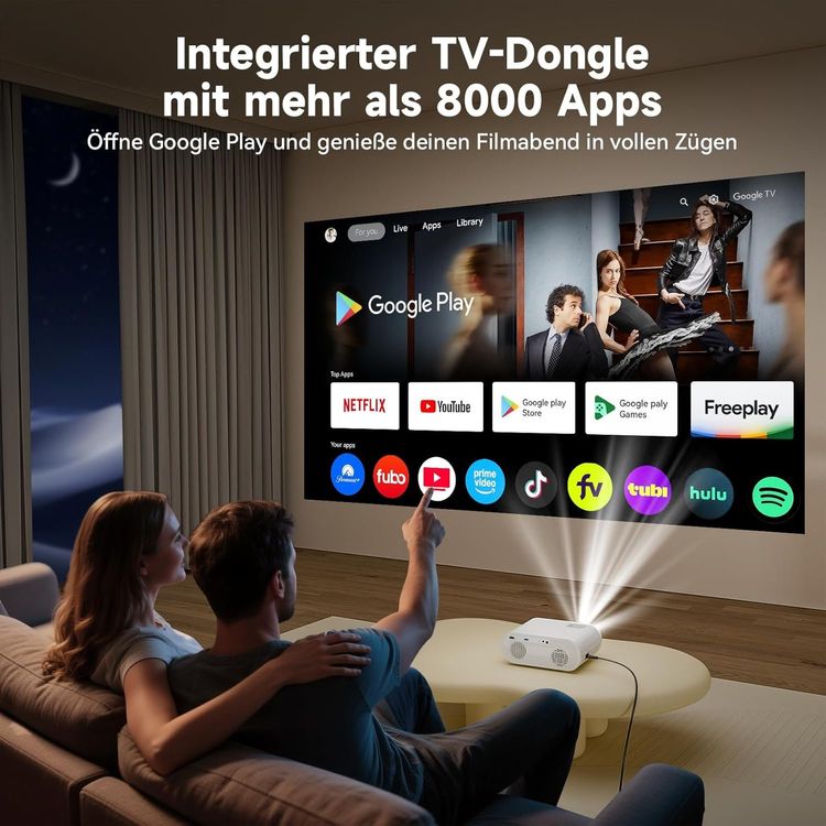 Beamer Full HD 1080P 20000 Lumen mit Google TV (Neu und ...
