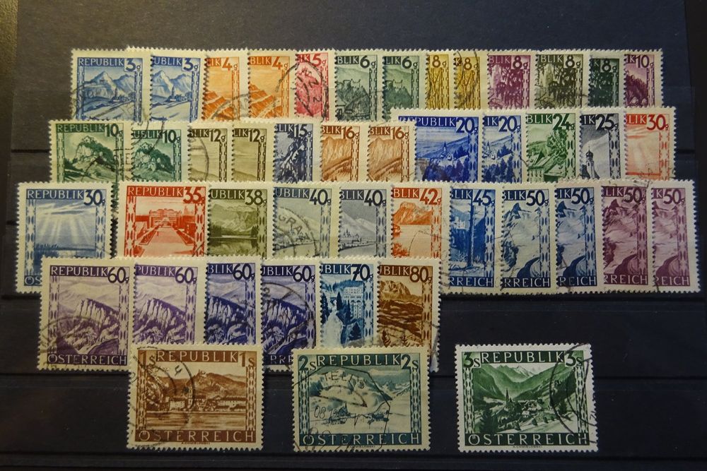 Oesterreich, 1945 Landschaften gest., 5Sh Wert fehlend (Gebraucht) in ...