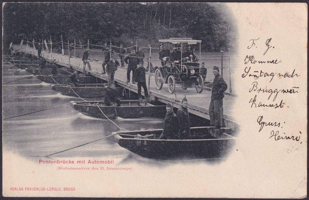AARGAU, 1902: FELDPOST-Karte mit AUTOMOBIL in BRUGG, R! (Gebraucht) in Sursee für CHF 175 – mit ...