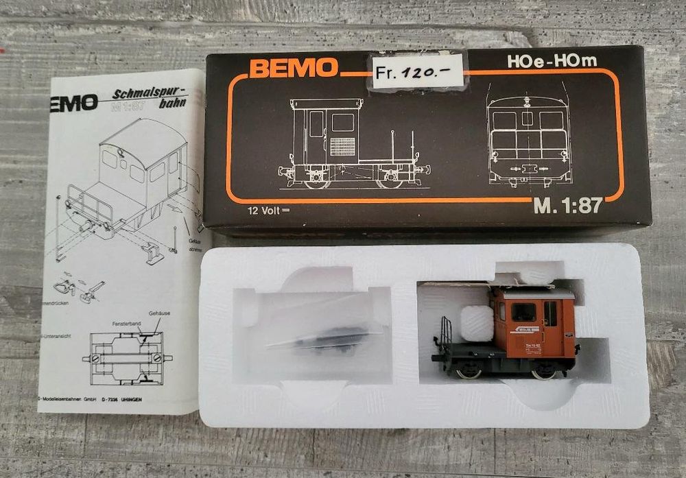 Bemo RhB H0m Traktor Tm 2/2 Nr. 62 1273 neu, unbenutzt (Neu (gemäss Beschreibung)) in Dielsdorf ...