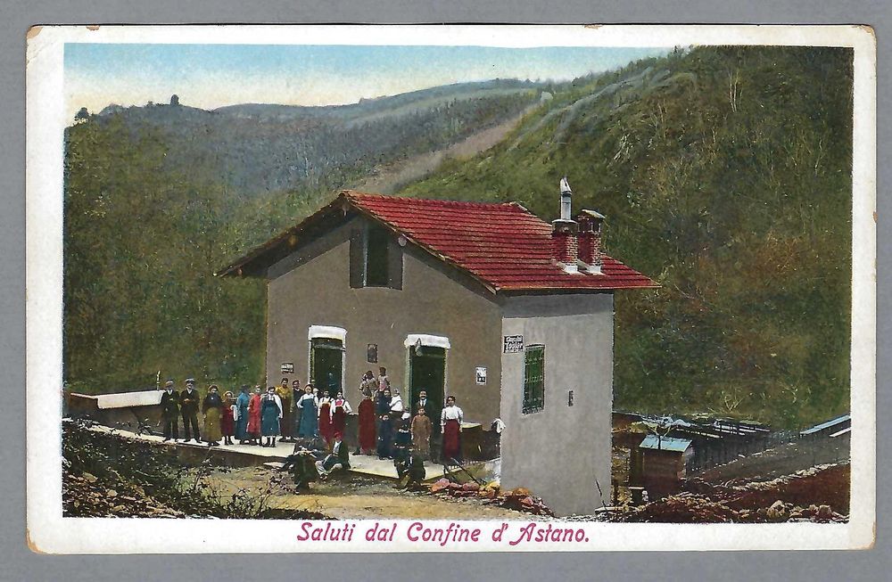 ASTANO, CONFINE, ANIMATA (un po' macchiata a tergo) * (Gebraucht) in ...