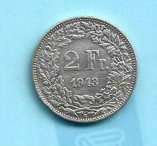 2 Fr. 1943 Silber | Kaufen auf Ricardo
