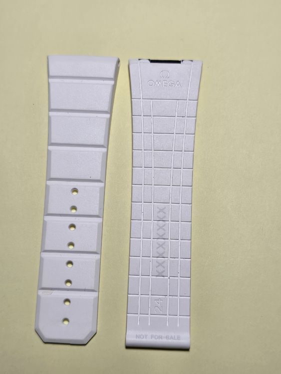 Bracelet Omega Blanc Caoutchouc d'été comme neuf! (Neuf (Voir ...