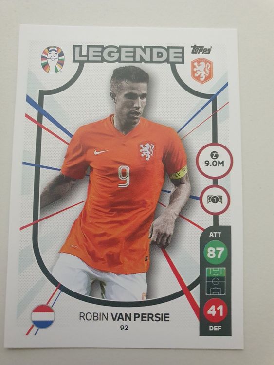 Euro 2024 Match attax Lidl Legende Robin Van Persie (Neu (gemäss ...