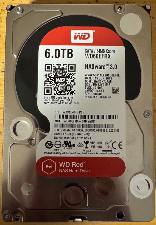 WD Red 6 To SATA (Gebraucht) in Chapelle (Glâne) für CHF 75 – mit ...
