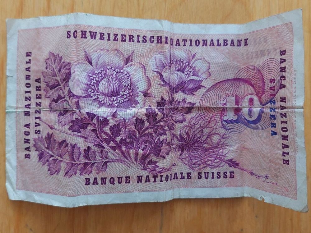 CHF 10.00 Schweizer Banknote - Serie 46 V 005499 | Kaufen auf Ricardo
