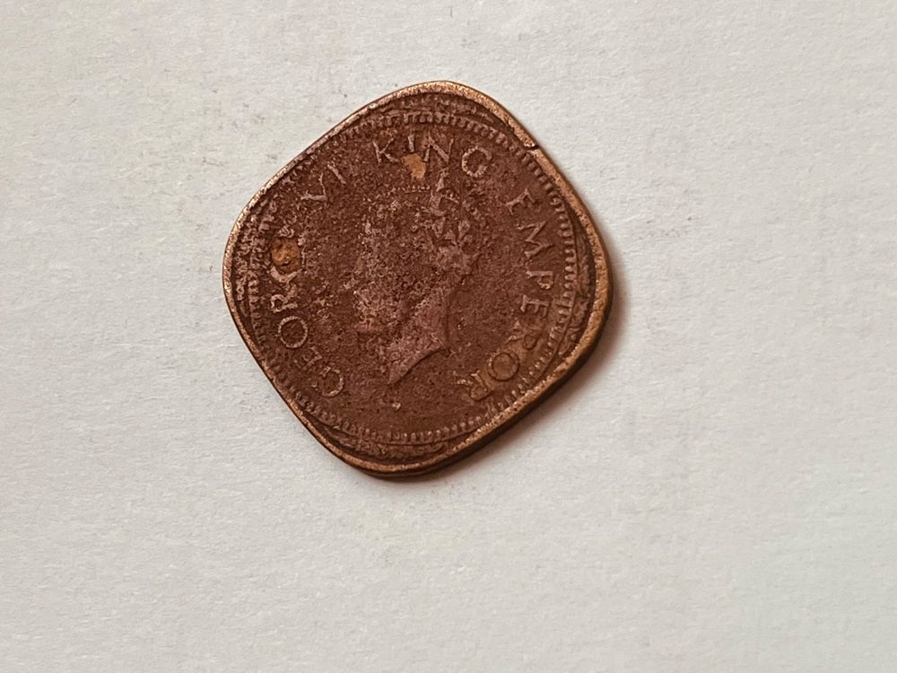 2 Annas Indien, 1944, Georg VI. King Emperor - Selten! (Gebraucht) in ...