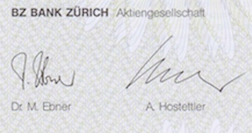 BZ Bank Zürich AG, Zürich - 1990 (Gebraucht) in Solothurn für CHF 1 ...