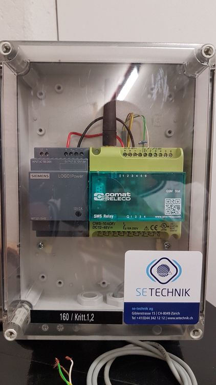 Comat SMS Relay CMS-10ADF/DC 12-48V und Siemens Logo Power (Gebraucht ...