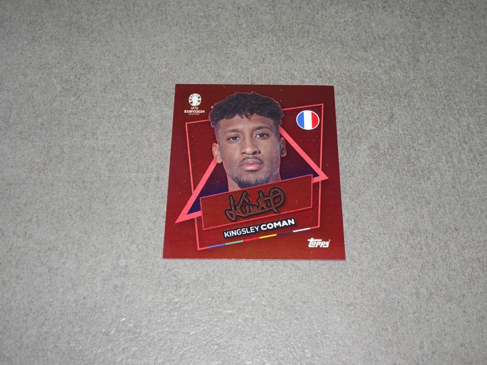 Topps SP Sticker FRA Coman mit Unterschrift, Euro/ EM 2024 | Kaufen auf ...