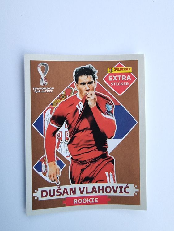 Panini WM 2022 Extra Sticker Dusan Vlahovic Rookie Bronze (Gebraucht ...